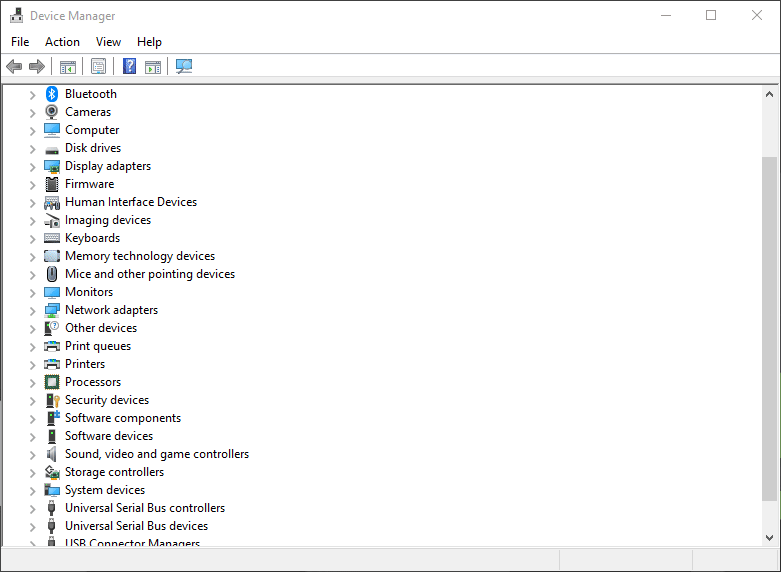 Device manager power setting