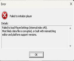5.X Failed to Load Player Error