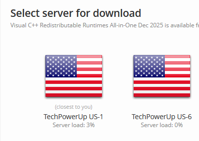Installing Microsoft Visual C++ Redistributable Runtimes